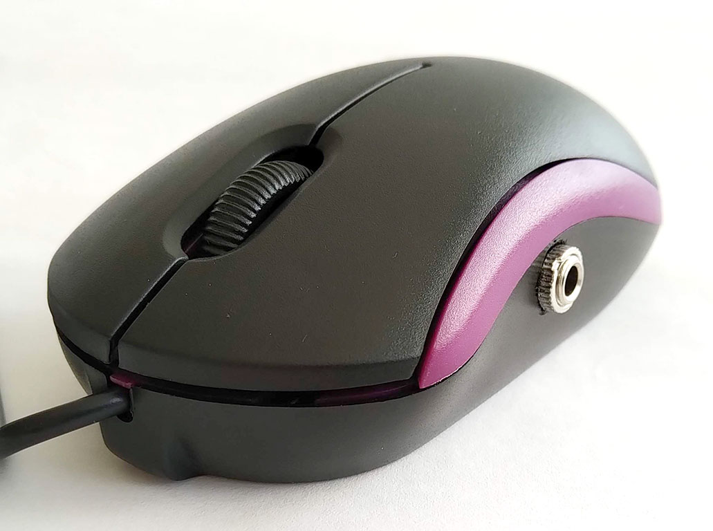 Mouse 2 Entradas Preto Adaptado Para Acionador